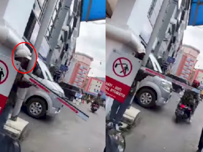 Viral Petugas Parkir Manual Buka Tutup Portal: Digerakkan Pakai Tenaga ...